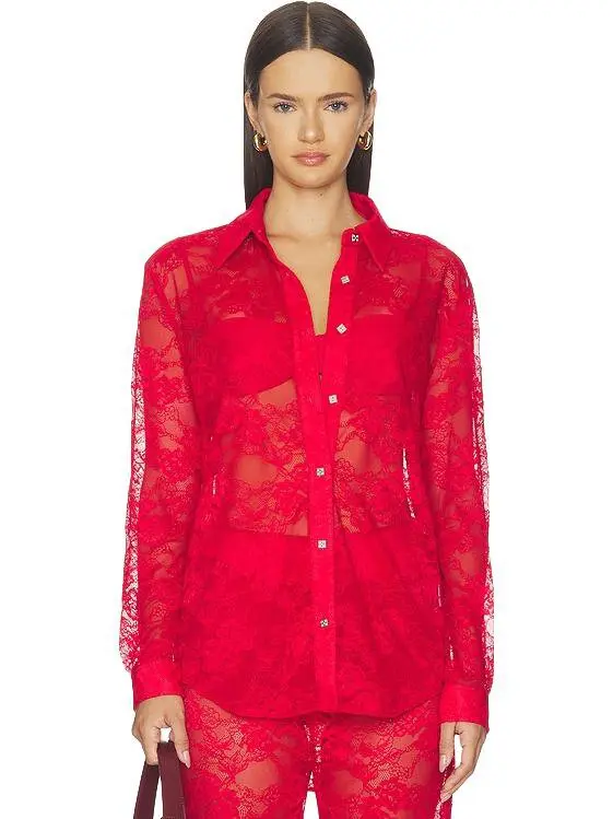 MUMA WORLD Aka Sukara Laced Classic Shirt In . Also - Red