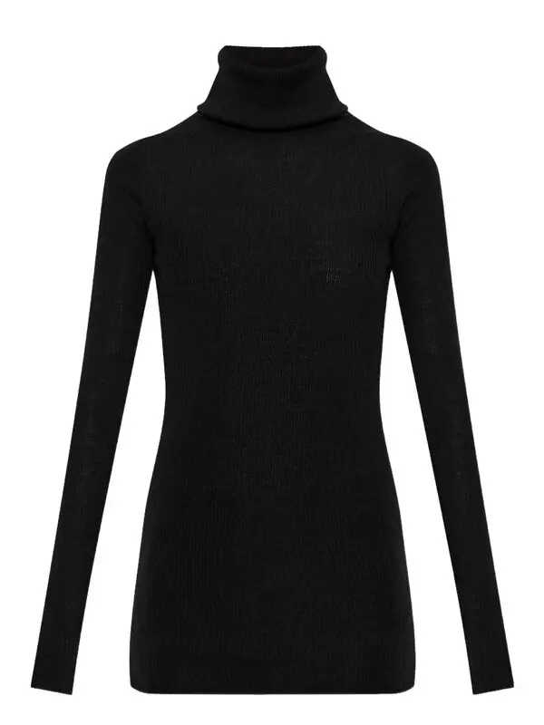Rick Owens Wool Turtle-neck Sweater - Black