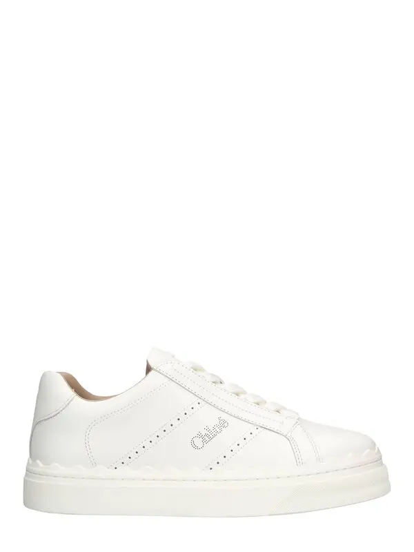 Chloé Leather Lauren Sneakers - White