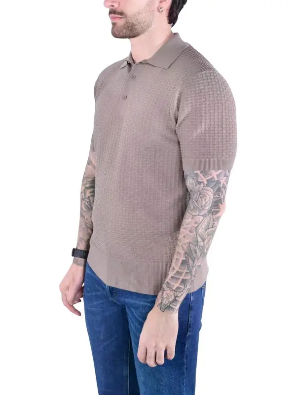 KANGRA Short-sleeve Polo Shirt - Brown