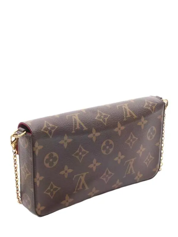 LOUIS VUITTON 2019 Monogram Félicie Pochette Clutch Bag - Brown