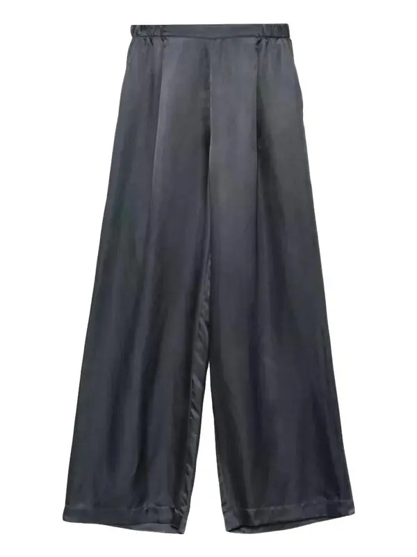 Carine Gilson Satin Wide-leg Trousers - Grey