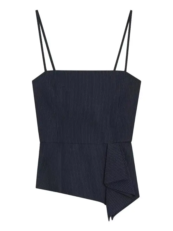 Hugo Pinstripe-pattern Peplum Top - Blue