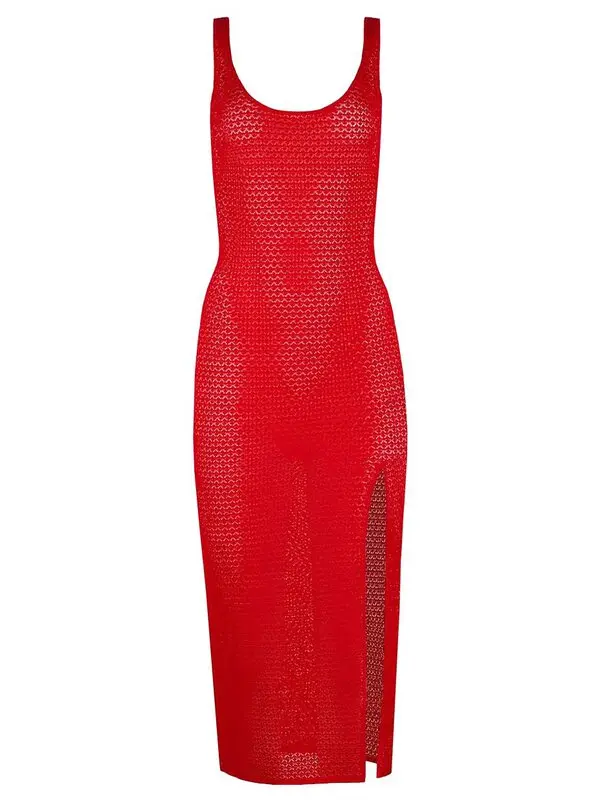 MONARCH Kendall Sleeveless Midi Dress - Red
