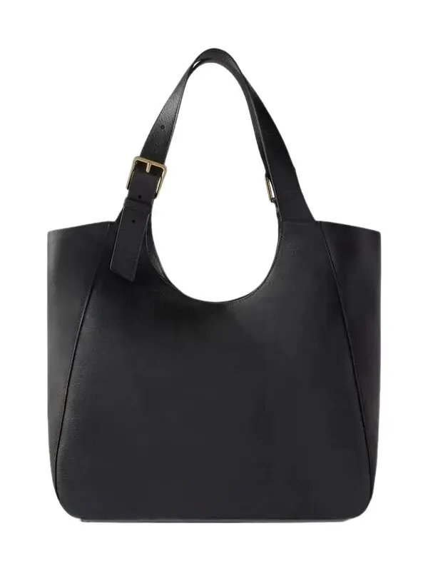 Furla Large Dora Buckle-detail Leather Tote Bag - Black