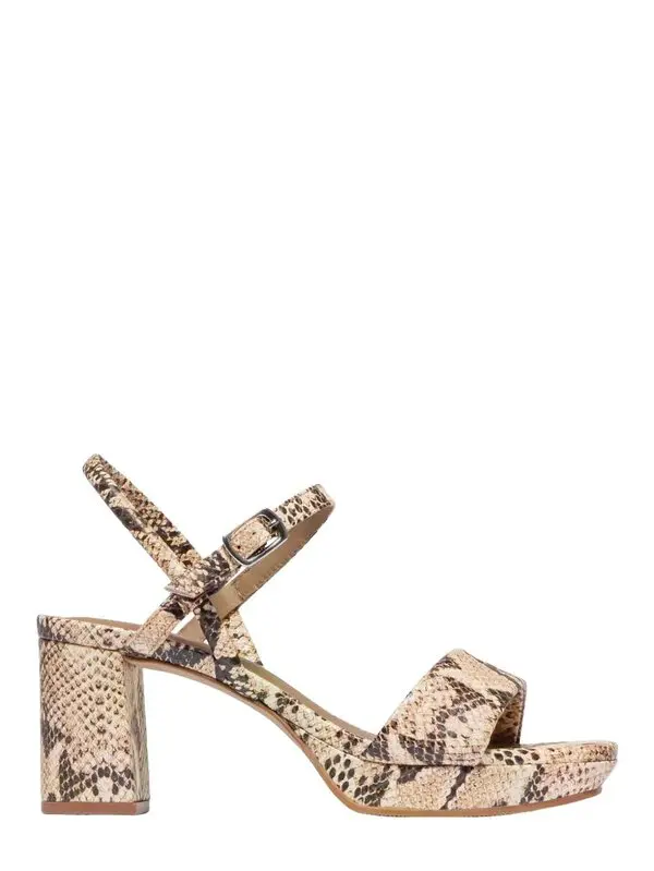 Bernardo Snakeskin-effect Platform Sandals - Neutrals