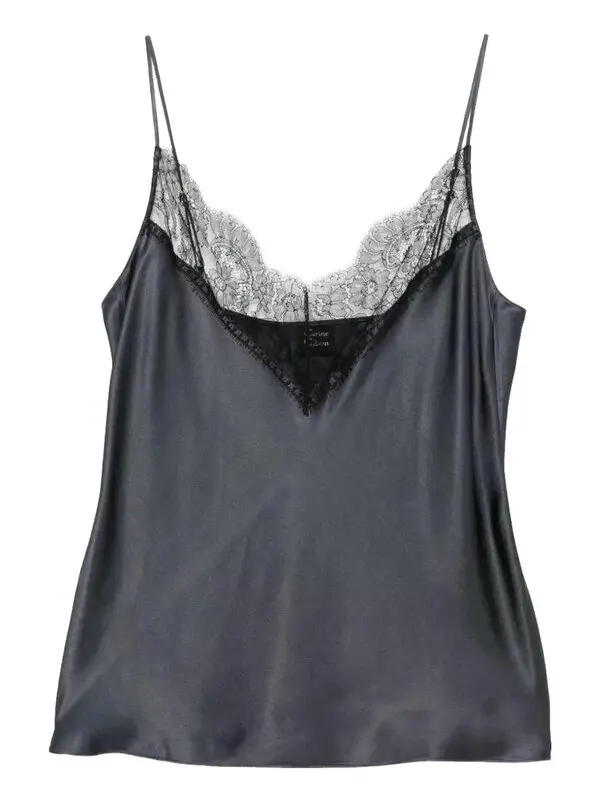 Carine Gilson Lace-trim Camisole - Grey