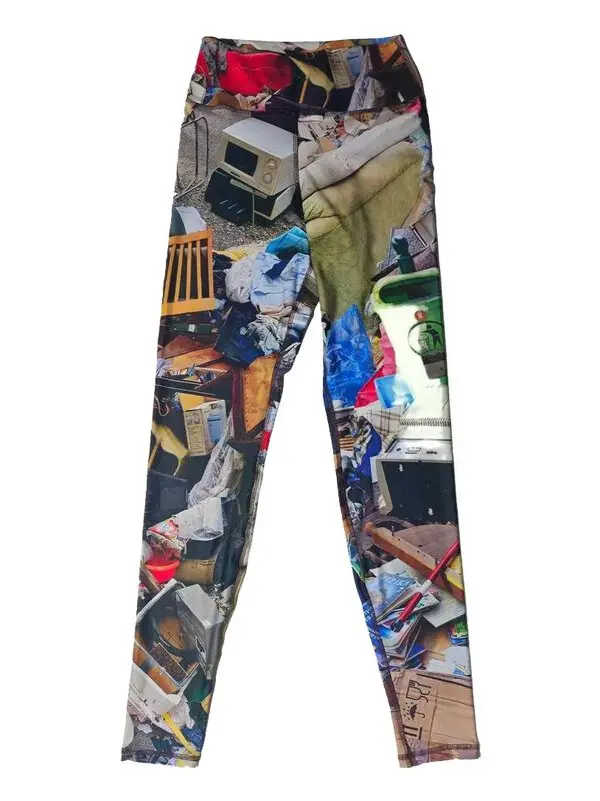 BORBALA Lomtalanitas Graphic-print Leggings - Black