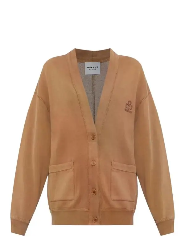 MARANT ETOILE Stephy Logo-embroidered Cardigan - Brown