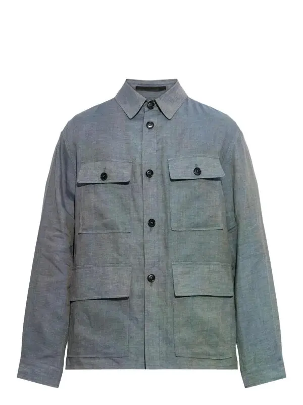 Giorgio Armani Four-pocket Shirt Jacket - Blue