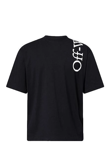 Off-White Logo-print Crew-neck Cotton T-shirt - Black