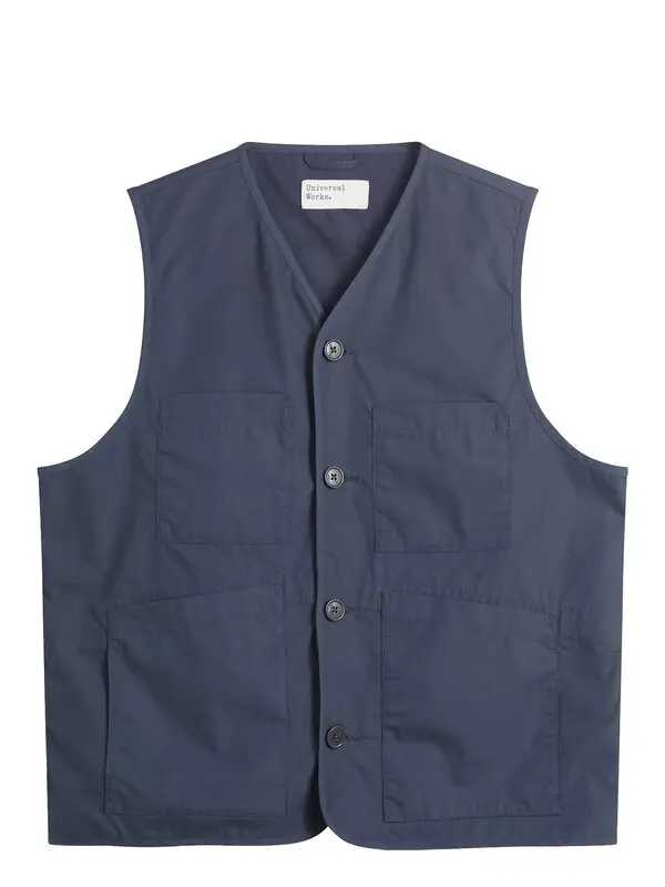 Universal Works Recycled Poly Tech City Waistcoat - Navy