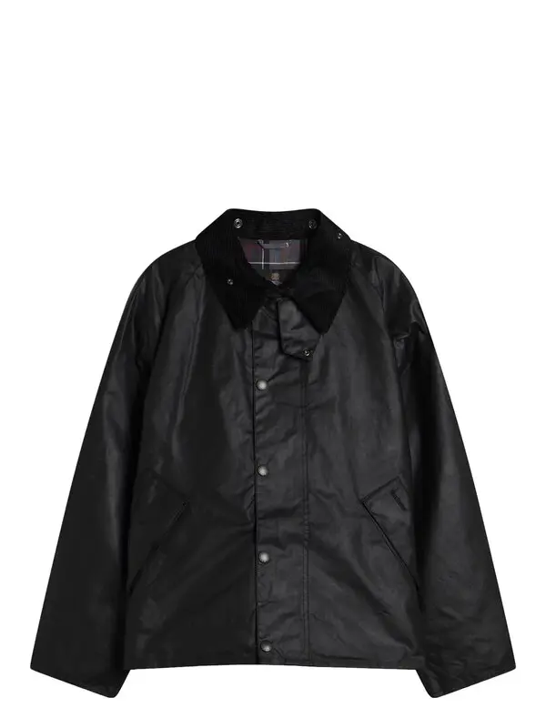 Barbour Os Transport Wax Jacket - Black
