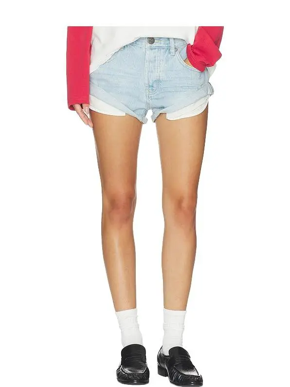 ONETEASPOON Bandits Low Waist Denim Short In . Also - Blue