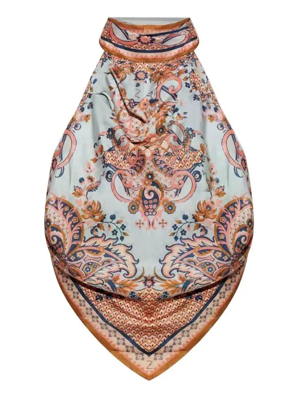 Zimmermann Aster Paisley-print Top - Blue