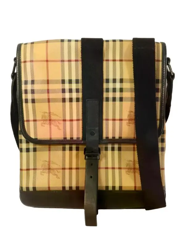 Burberry Haymarket Check Messenger Bag - Neutrals
