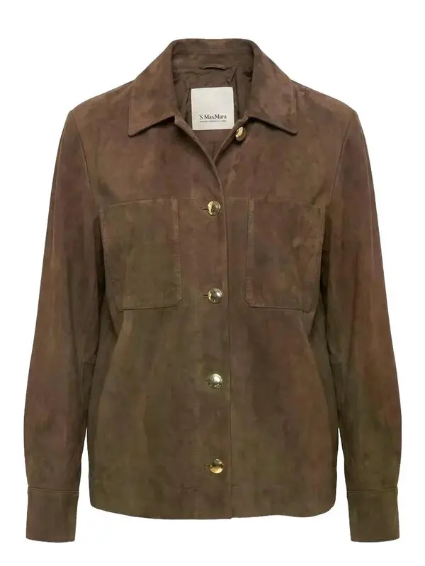 Max Mara Suede Patch-pocket Jacket - Brown