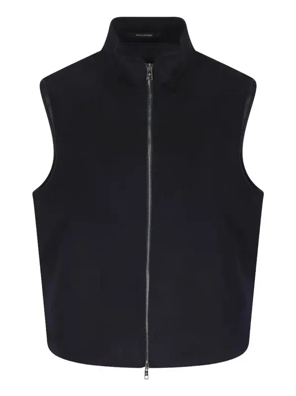 Tagliatore Zip-up High-neck Gilet - Blue