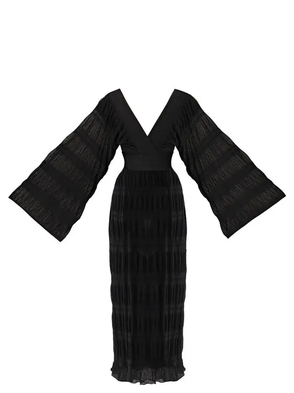 SANCTUMUM Callia Kimono Dress - Black