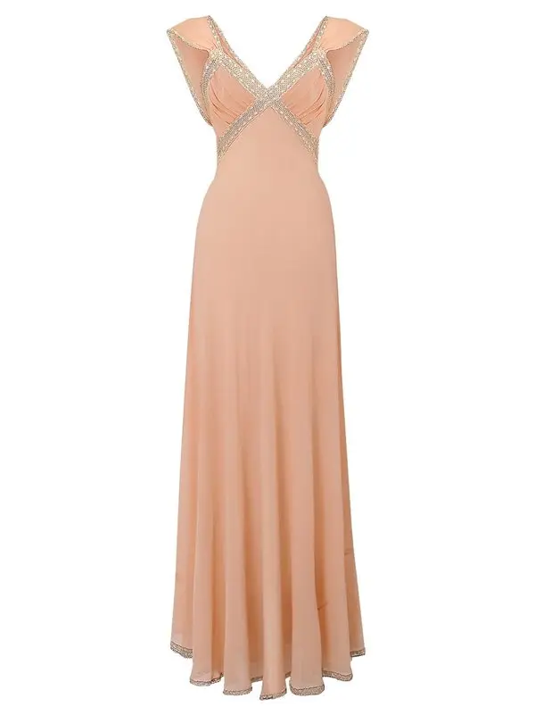 SANCTUMUM Moonshine Dress With Lace Detail - Orange