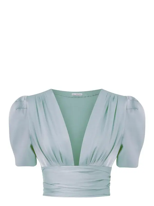 SANCTUMUM Aizel Silk Top - Blue