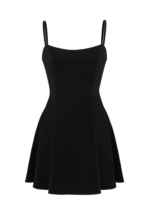 SANCTUMUM Nora Strap Mini Dress With Open Back - Black