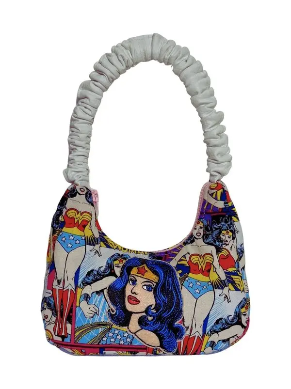 COUTURE TO YOUR DOOR Blue / White Upcycled Wonder Mini Bag - Blue/white