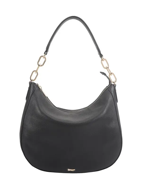 PAUL COSTELLOE Bisbee Leather Shoulder Bag Jet - Black