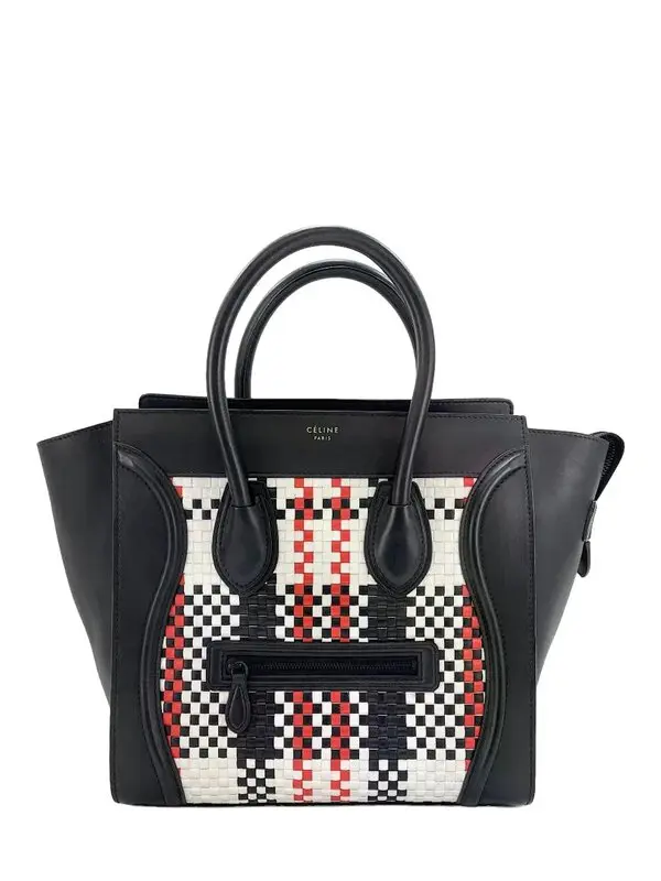 Celine 2010-2025 Luggage Woven Tote Bag - Black