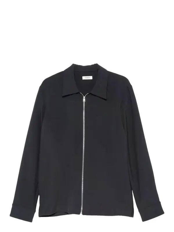 Sandro Joker Zip-front Overshirt - Blue
