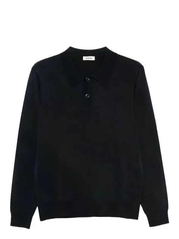 Sandro Long-sleeve Polo Shirt - Blue