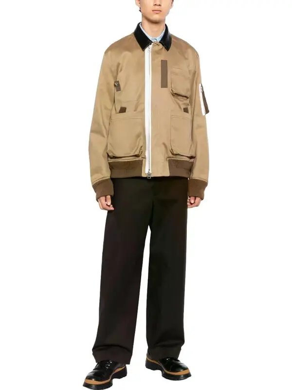 Sacai Cotton Chino Blouson - Neutrals