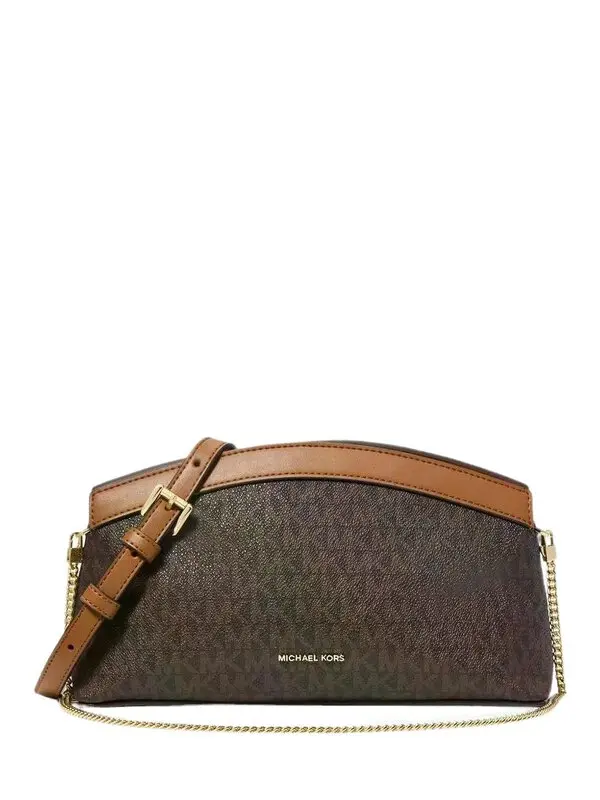Michael Kors Athena Small Signature Logo Convertible Clutch - Brown