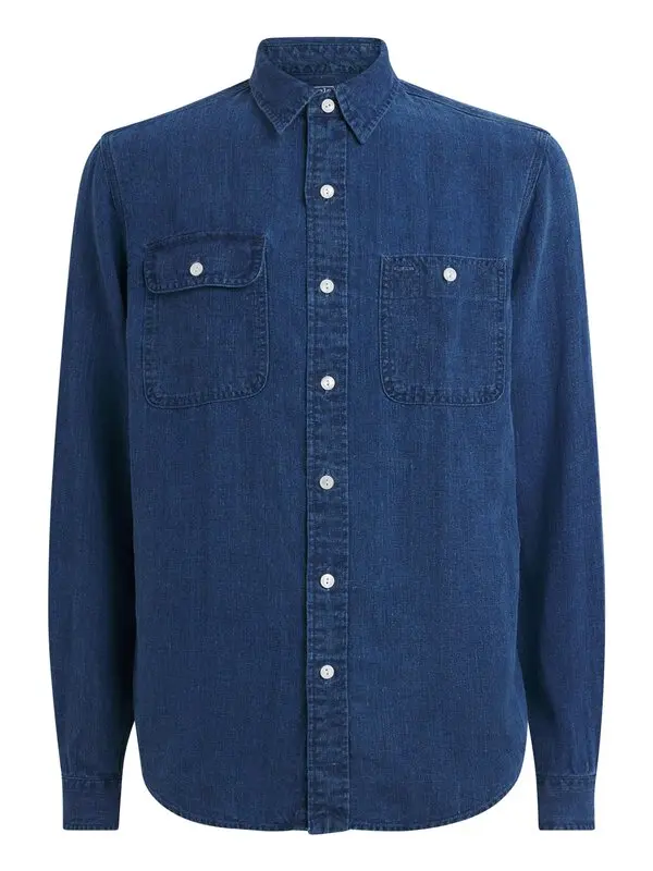 Polo Ralph Lauren Linen Twin-pocket Shirt - Blue