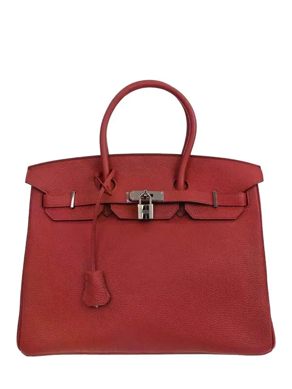 Hermès 2014 35 Birkin Tote Bag - Red