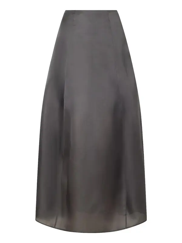 RUOHAN Cocoon Silk-organza Maxi Skirt - Gray