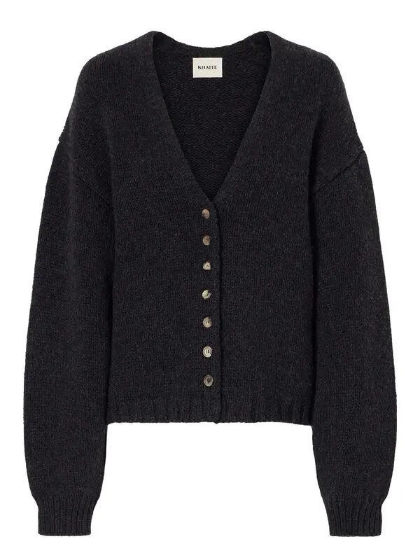 Khaite Axel Cashmere Cardigan - Gray