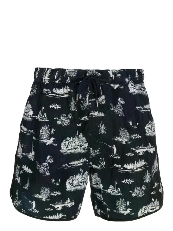 Woolrich Graphic-print Shorts - Blue