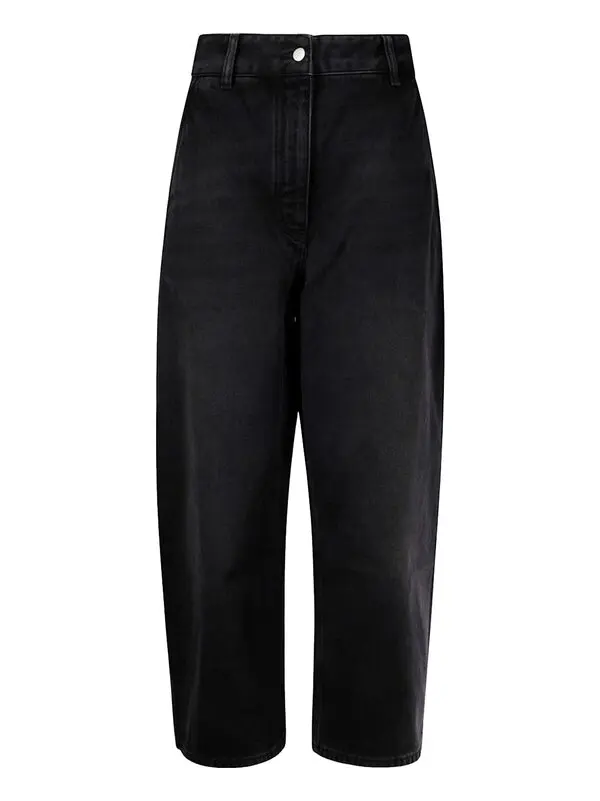 Studio Nicholson Cropped Denim Jeans - Black