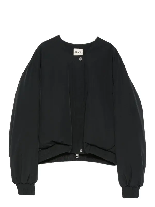Khaite Cordan Nylon Bomber Jacket - Black