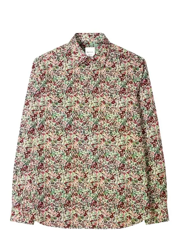 Paul Smith Slim-fit Multicolour Ditsy Floral Print Shirt - Neutrals