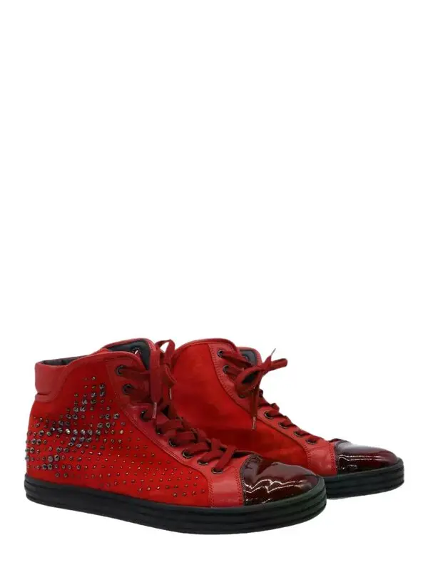 Hogan Rebel Studded High-top Sneakers - Red
