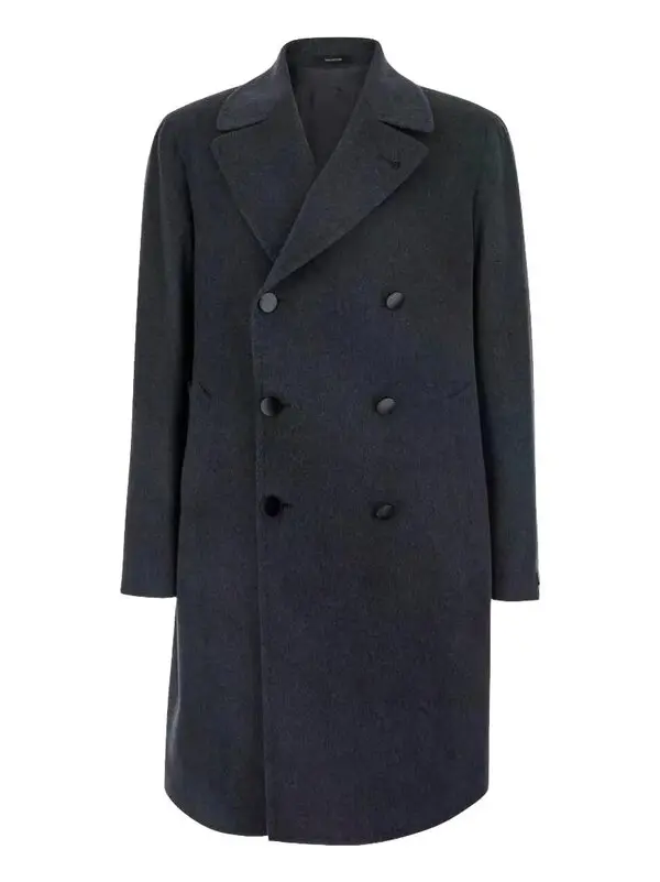 Tagliatore Strap-detail Double-breasted Coat - Grey