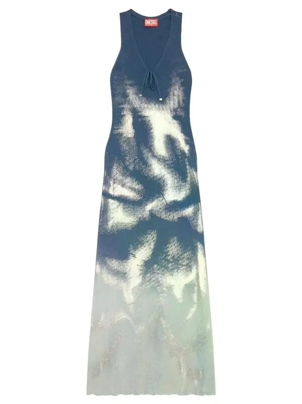 DIESEL® M-idelle Ribbed-knit Maxi Dress - Blue