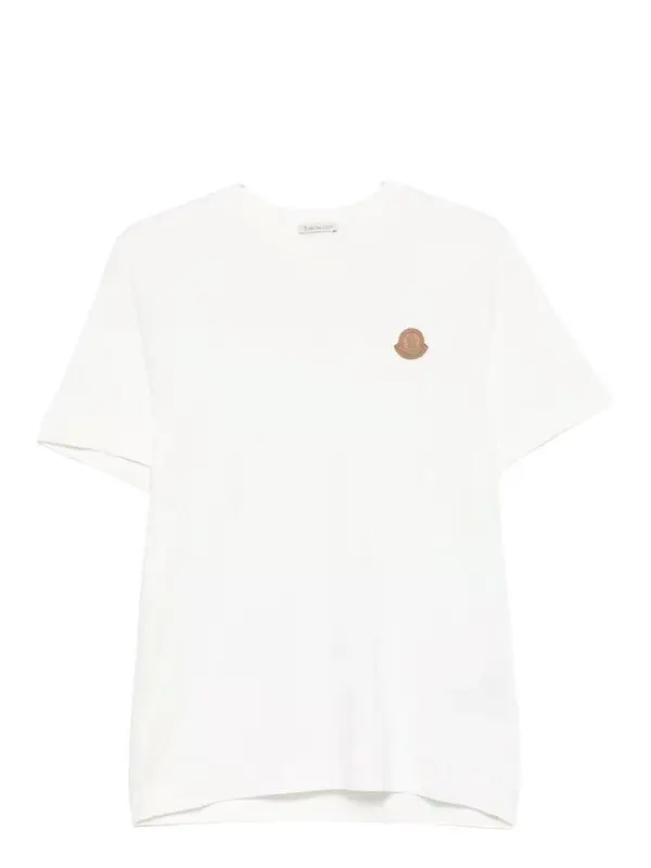 Moncler Logo-patch T-shirt - Neutrals