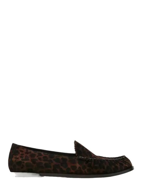 AQUAZZURA Leopard-print Loafers - Brown