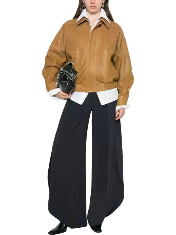 Max Mara Pleated Wide-leg Palazzo Pants - Black