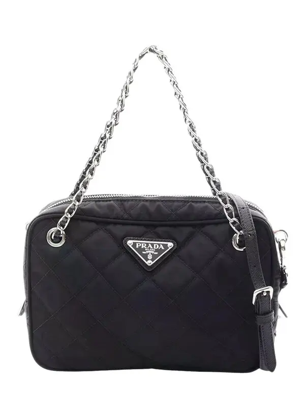 Prada 2013-2026 Impuntu Tessuto Satchel - Black