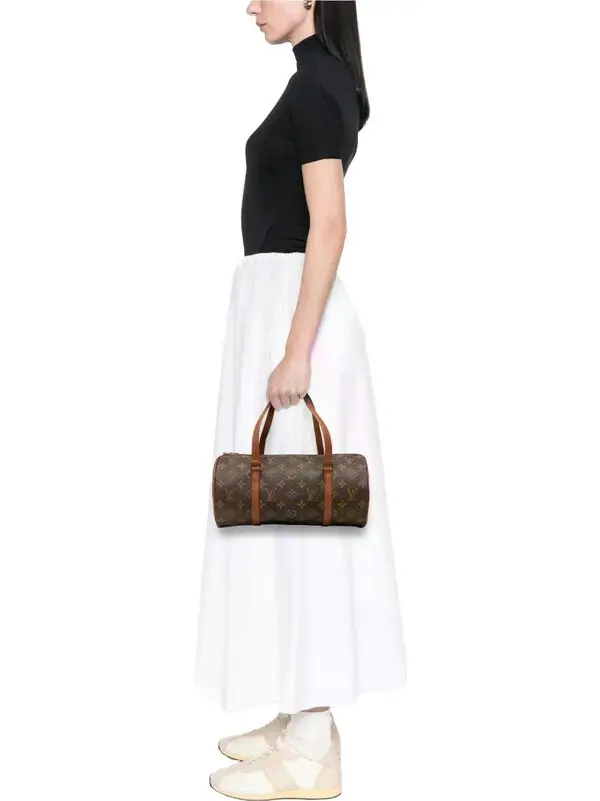 LOUIS VUITTON 1996 Monogram Papillon 30 Handbag - Brown