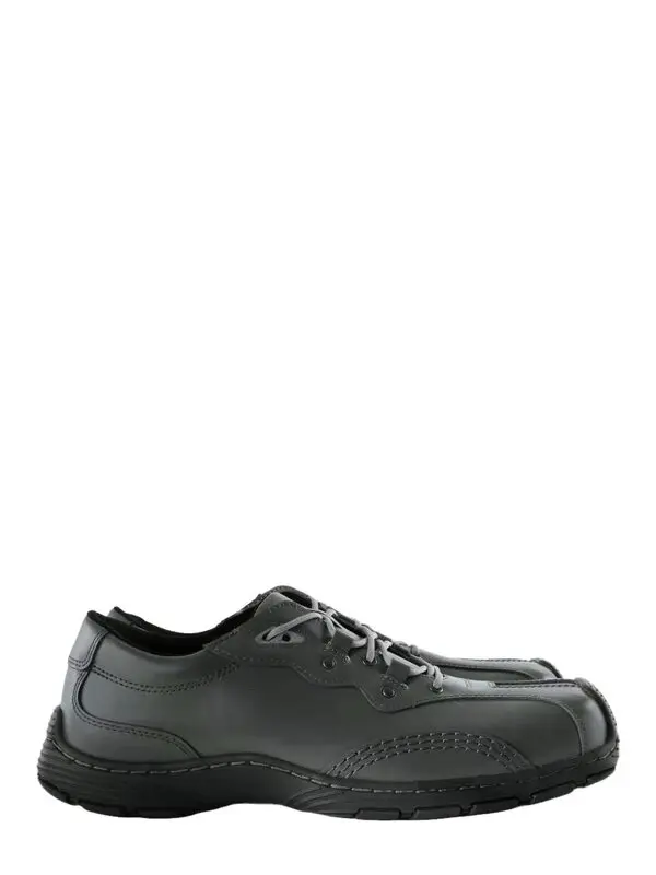 Dr. Martens Topstitched Leather Derby Shoes - Grey